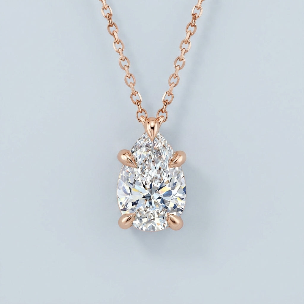 Pear Shape Cut Lab Grown Diamond Pendant – Pure Diamond Vancouver, Canada